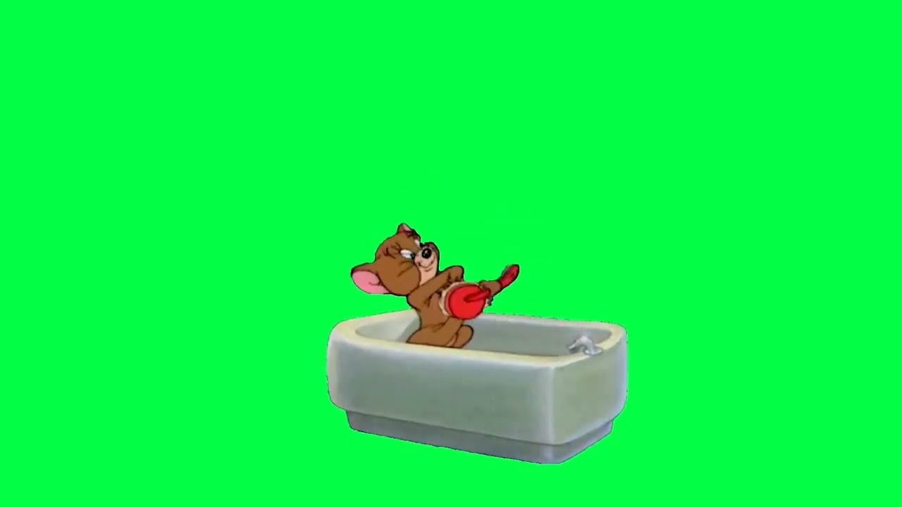 Jerry taking a shower I GREEN SCREEN full HD - YouTube