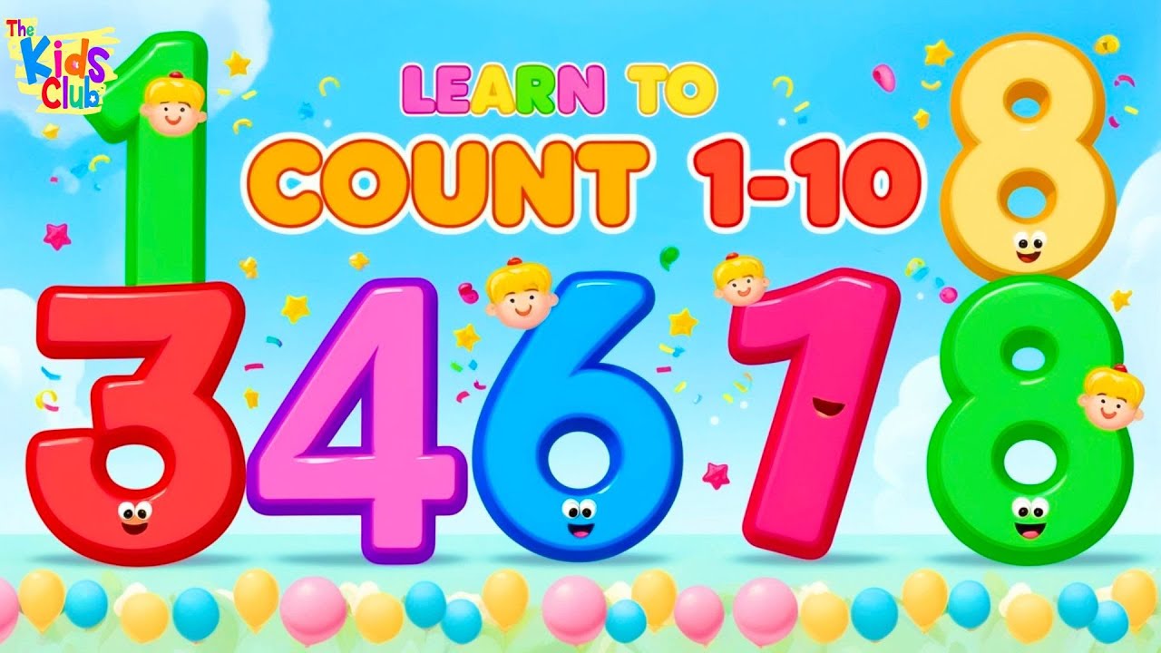 Learn to Count 1 to 10 with Fun Animation! 🎉 Easy Counting Song for ...