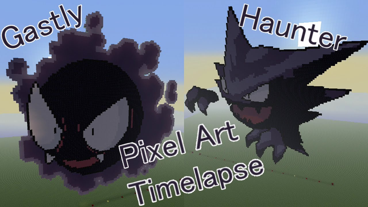 Gastly Haunter Gengar Pixel Art