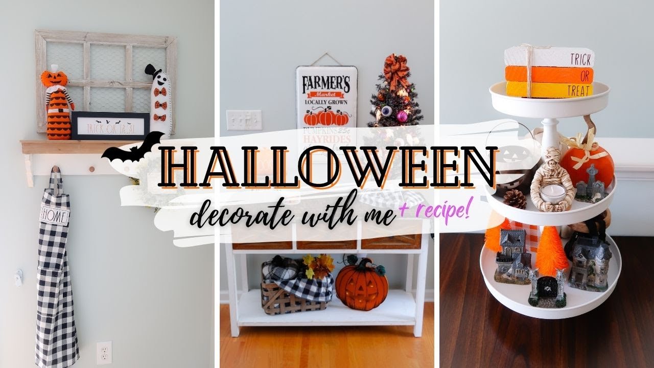 HALLOWEEN CLEAN & DECORATE WITH ME | Cleaning, Decorating, & a Simple ...