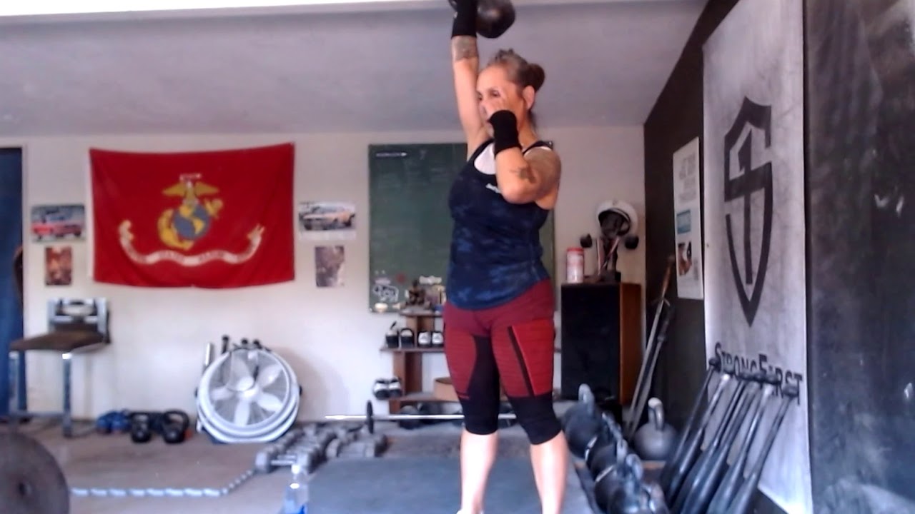 Tracy Reifkind Snatch Practice 450 reps 16kg - YouTube