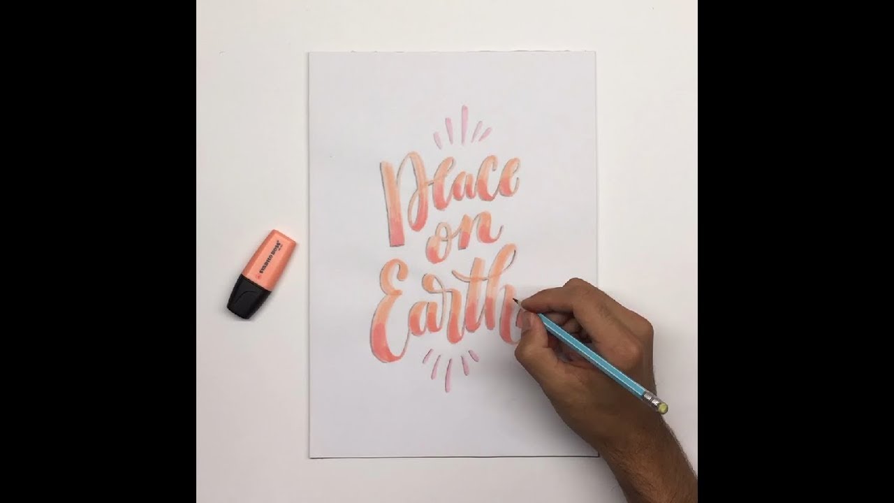 STABILO Christmas Lettering: Peace on Earth - YouTube