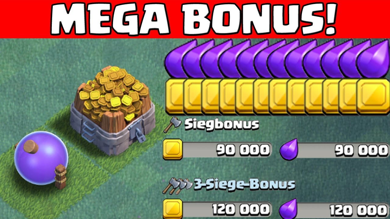 MEGA SIEGBONUS! || CLASH OF CLANS || Let's Play CoC [Deutsch/German HD] - YouTube