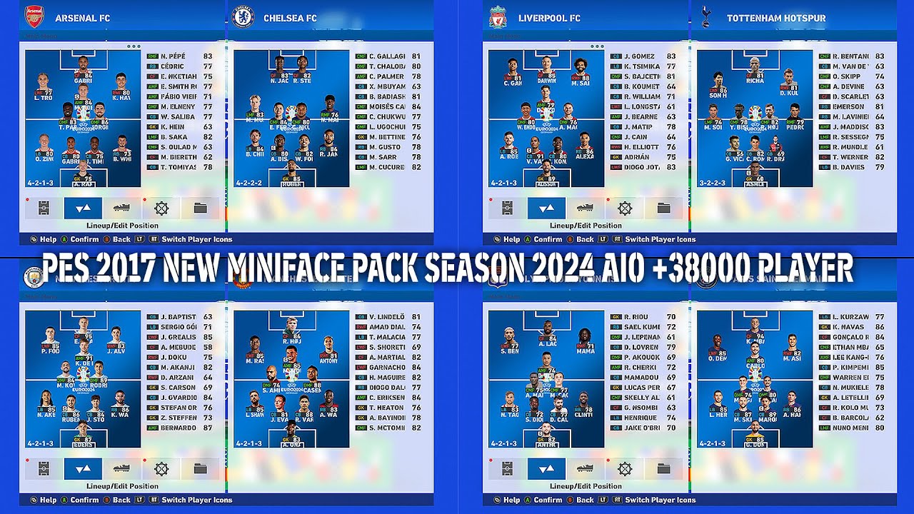 PES 2017 NEW MINIFACE PACK SEASON 2024 AIO +38000 PLAYER - YouTube