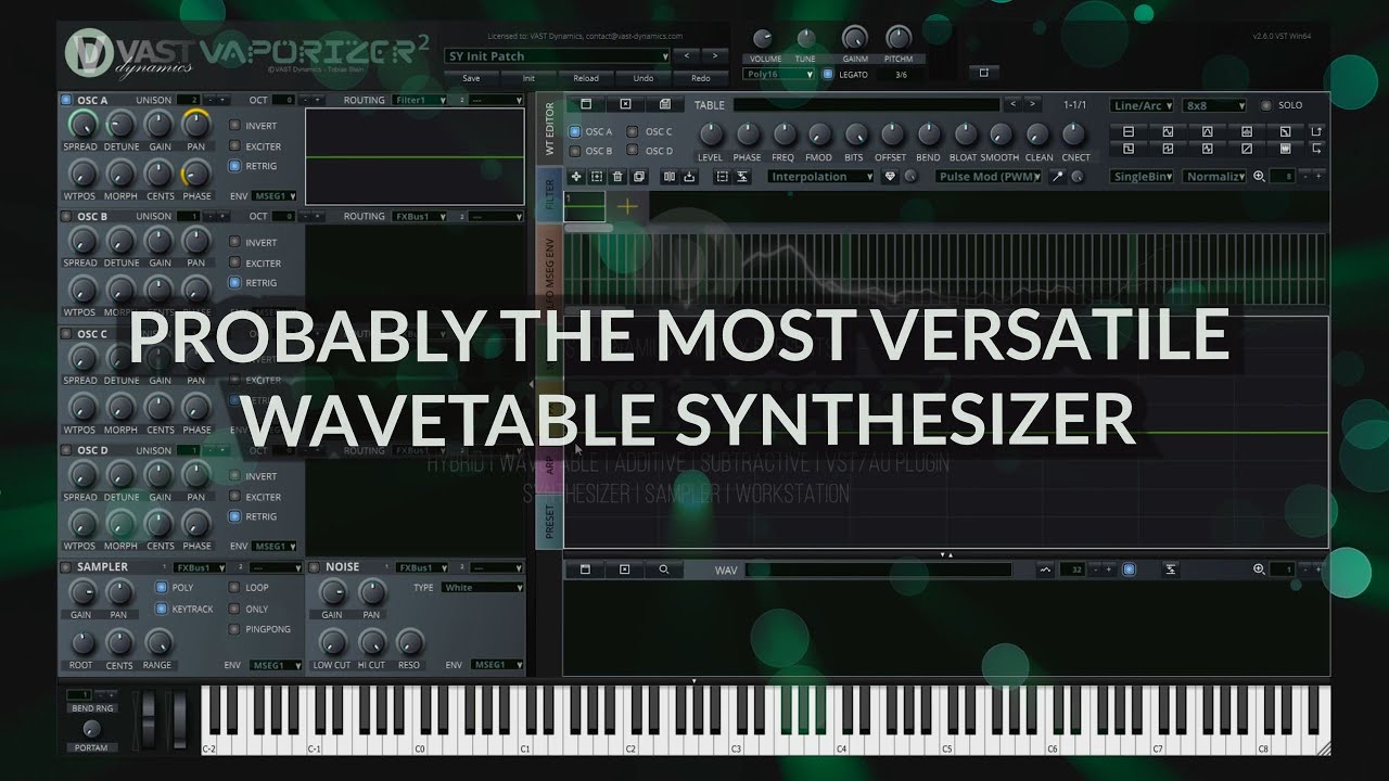 Vaporizer2 Synth Plugin 2.6.0 Update by VAST Dynamics - YouTube