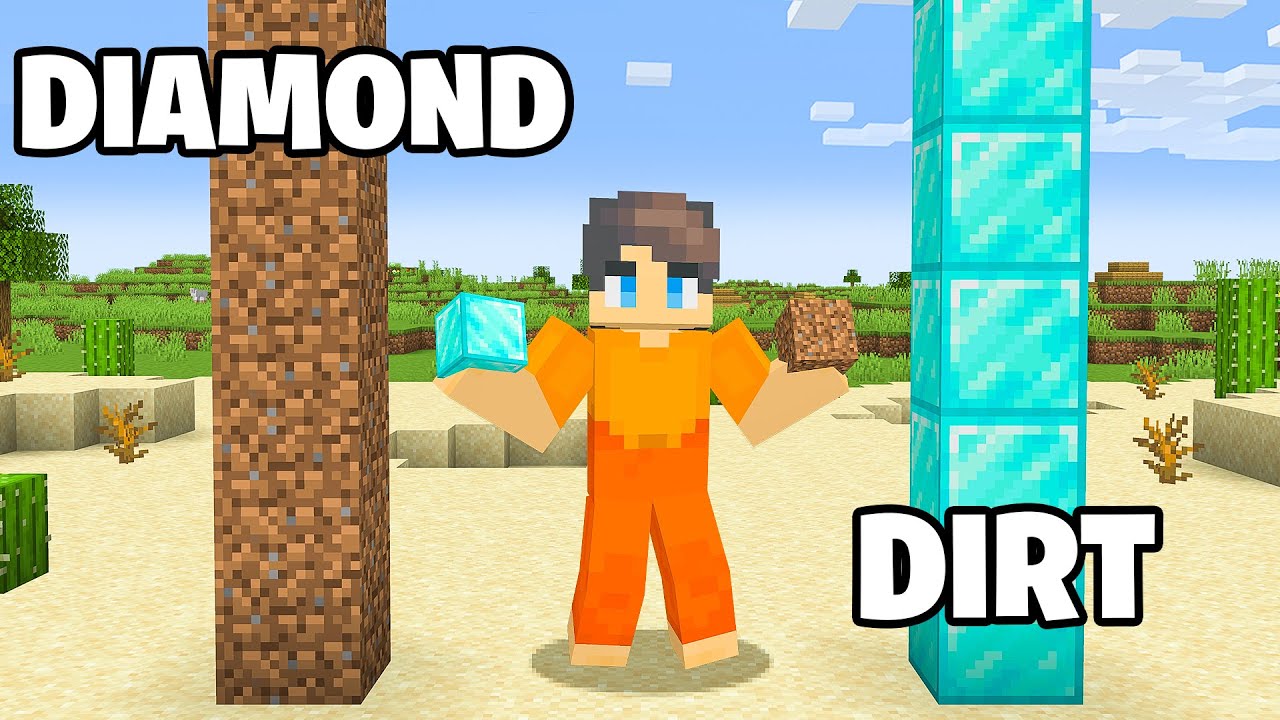 SWAPPING Diamonds with Dirt to Prank My Friend in Minecraft - YouTube