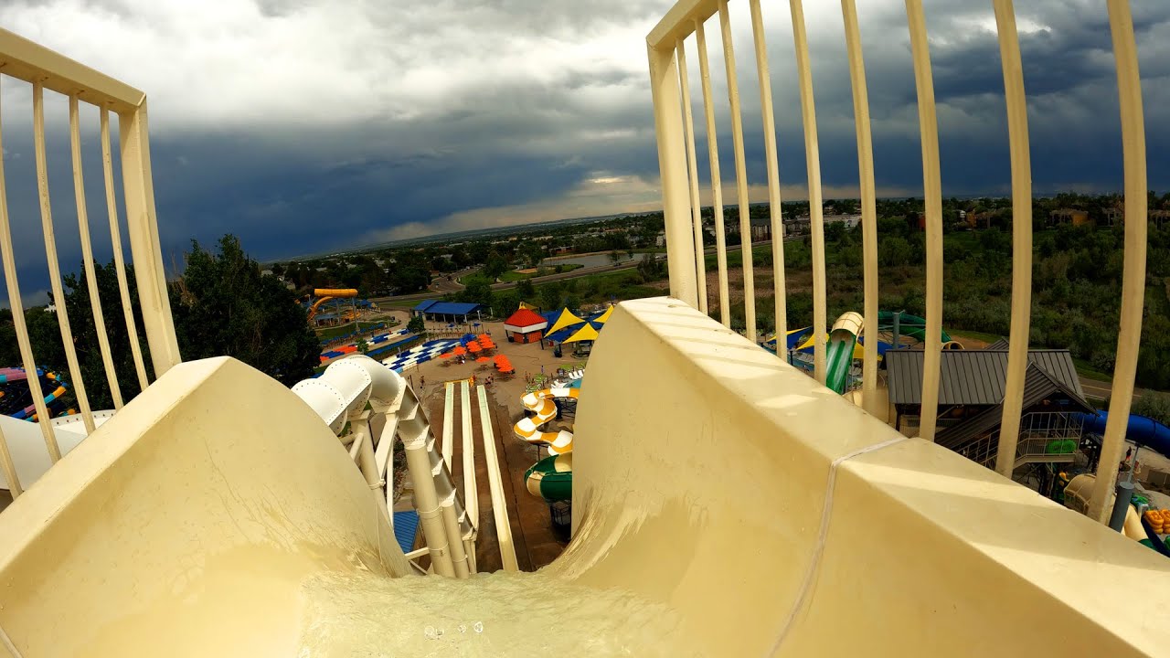 Thunder Storm Approaching While Riding The Peaks at Water World! - YouTube