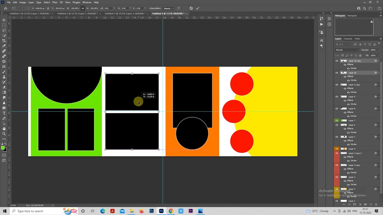 Album design Tuto. :- 02 | how to create shape square + circle & album ...