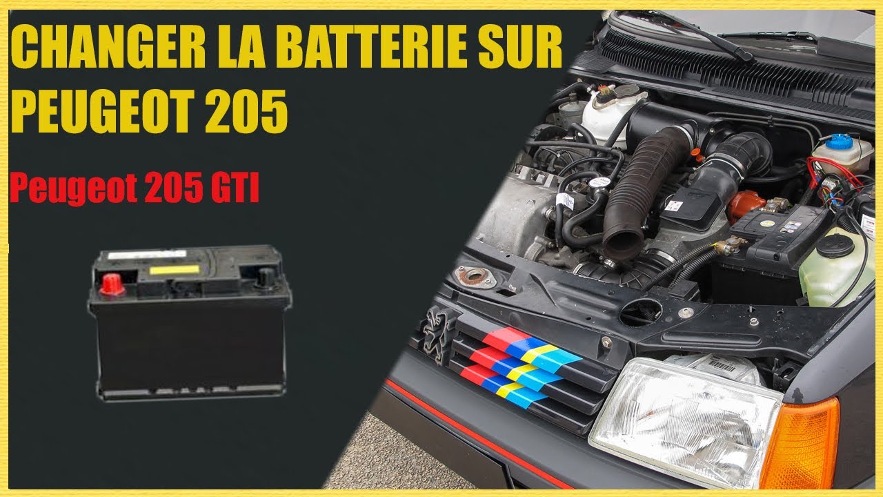 Changer la batterie sur Peugeot 205 - Tutoriel - YouTube