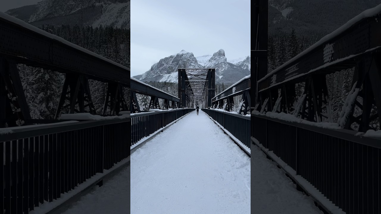 📍Engine Bridge #enginebridge #canmore #alberta #travelalberta #winter # ...