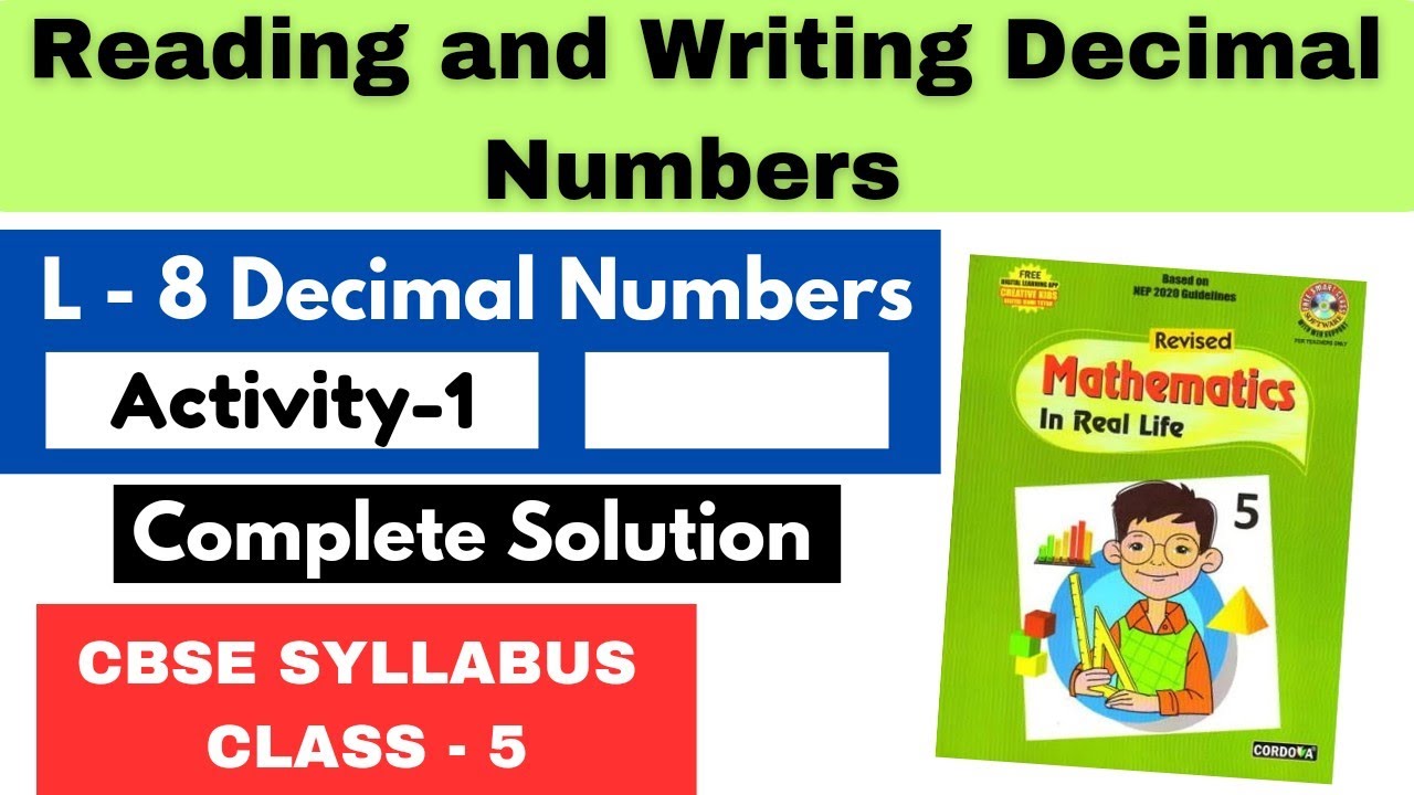 L-8 Decimal Numbers/ Comparison of Decimal Numbers/How to Read and ...