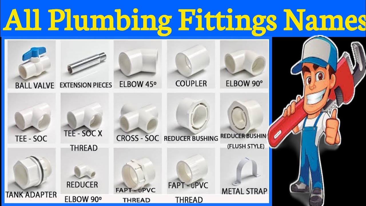 Plumbing Fitting Names / All Tipes Paipe And Fittings - YouTube