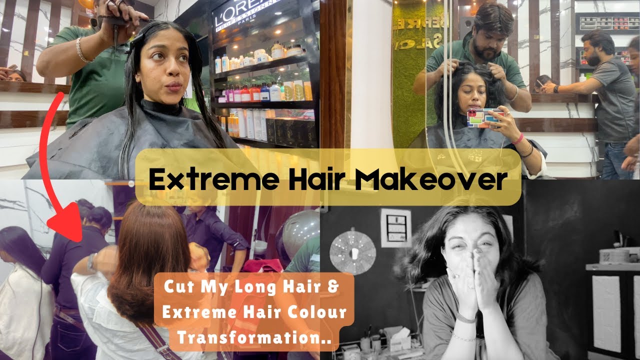 *Extreme* Hair Makeover. Cut My Long Hair 💇🏻‍♀️ & Extreme Hair Colour ...