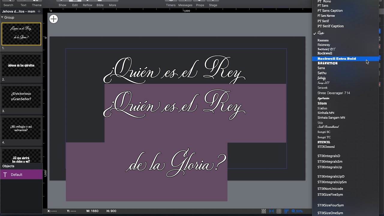 Tuturial en español Propresenter 7 cambiar el tipo de letra a las canciones en Propresenter 7 ...