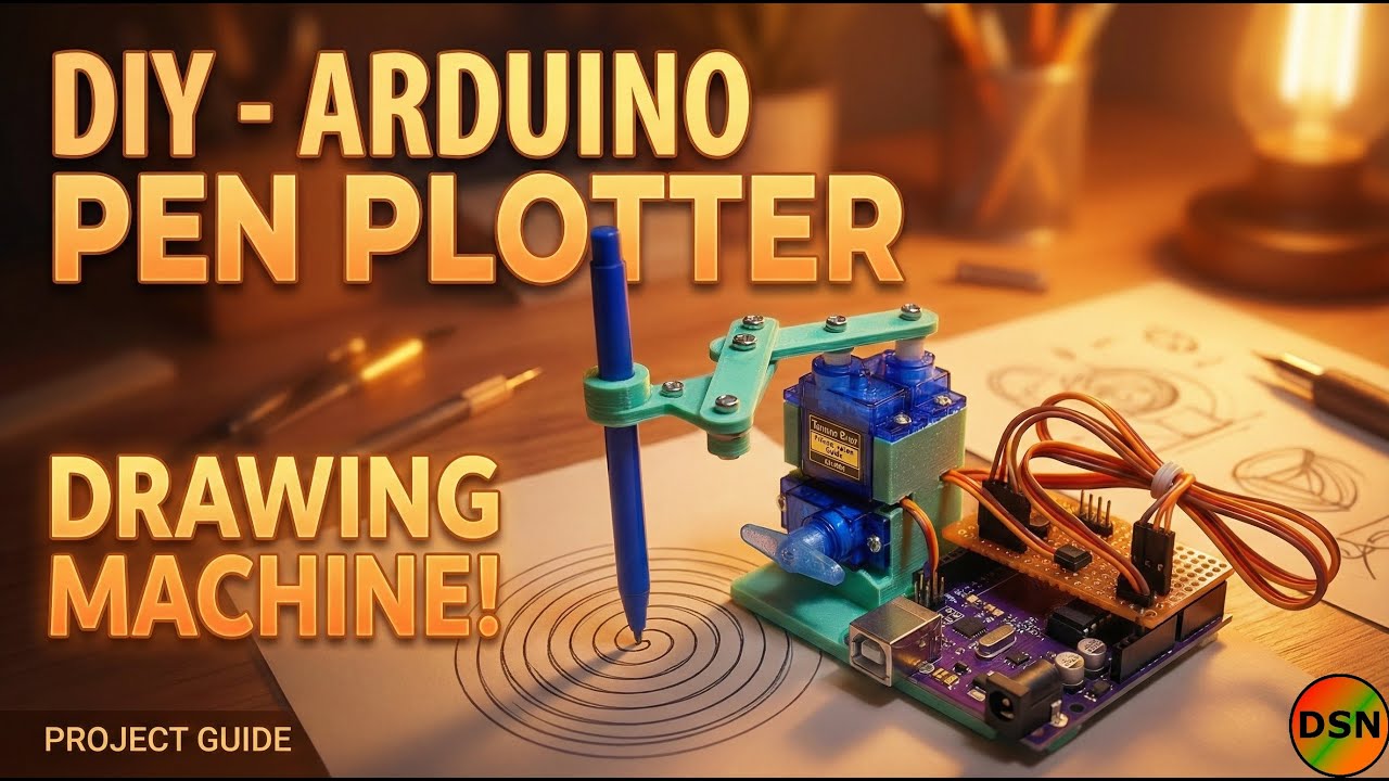 I Built a DIY Pen Plotter from Scratch! (Arduino + Custom G-code) - YouTube