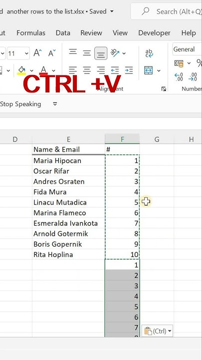 # 12 - How to Insert a Row After Every Row in #Excel - YouTube