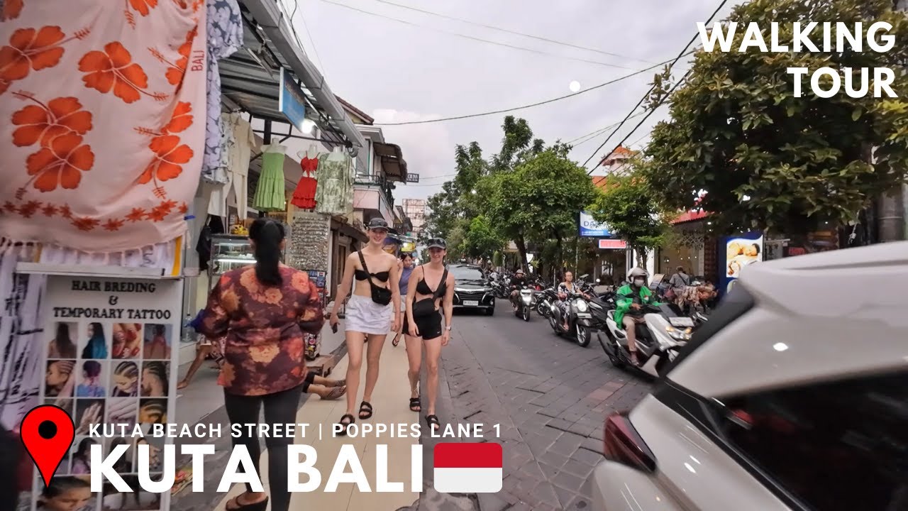 Bali Walking Update | Late Afternoon Walk At Kuta Beach Street ...