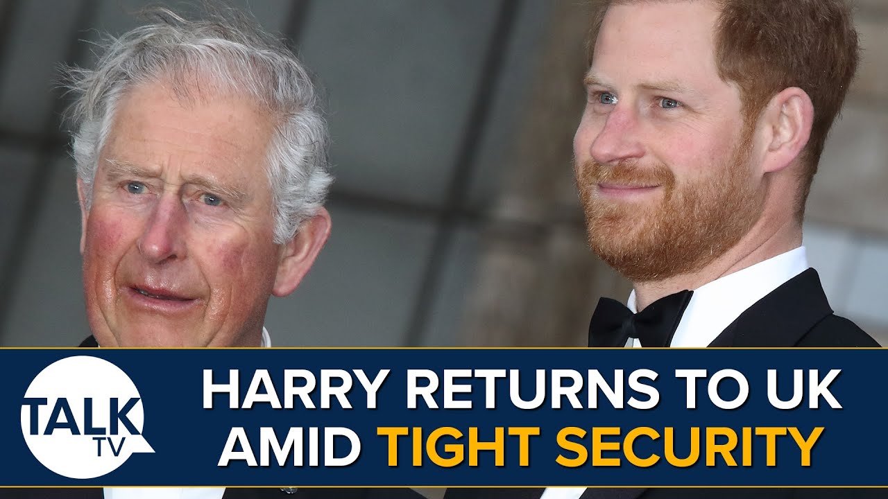 Prince Harry Receives Tight Security As He Rushes Back to UK To Visit ...