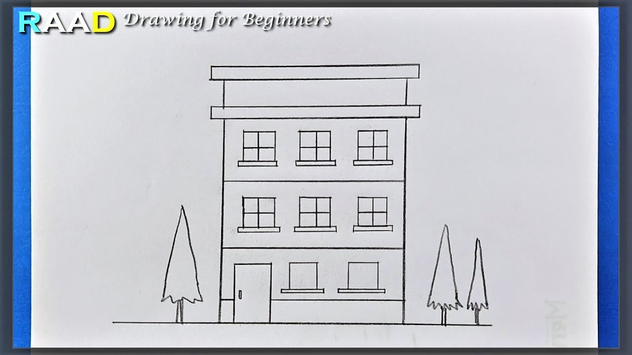 How to Draw 3rd Floor Building House - YouTube