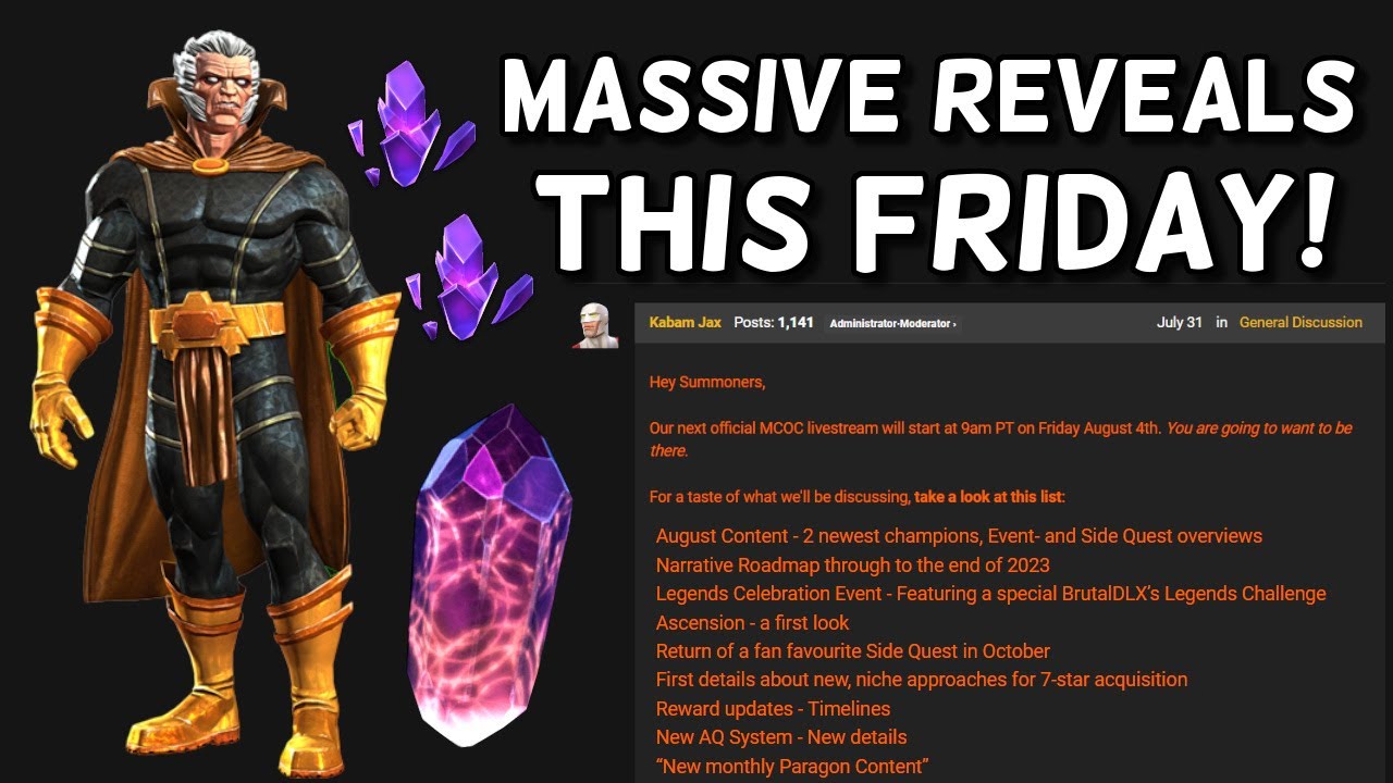 Paragon Difficulty? New August Champs , Legends Event and More | Marvel ...