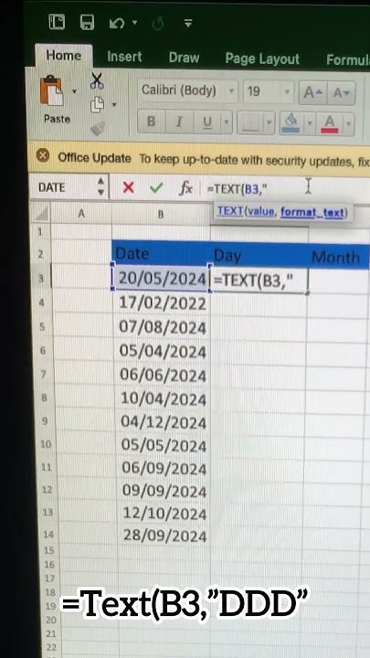 Learn How To Use Text Function In Excel Exceltips Dataskills Techlearning Gatecorp Youtube