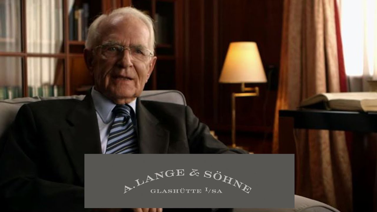 Interview: Walter Lange about the finissage of a Lange movement - YouTube