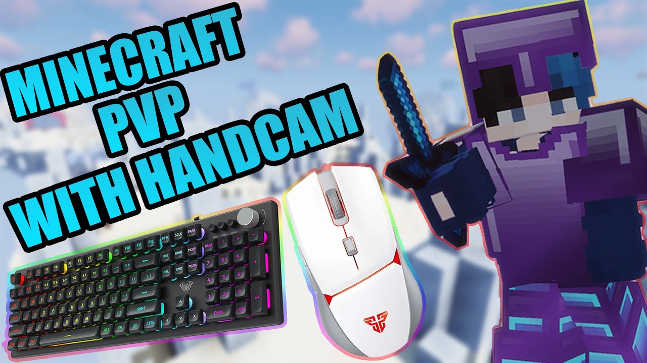 Minecraft pvp with keyboard and mouse cam - YouTube