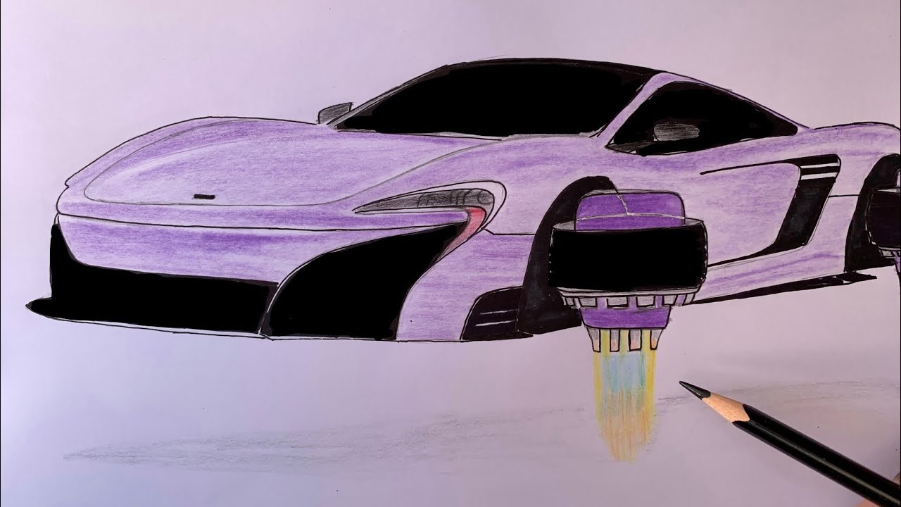 How to draw Flying McLaren | Car Drawing#drawing #art #Art_shivu - YouTube