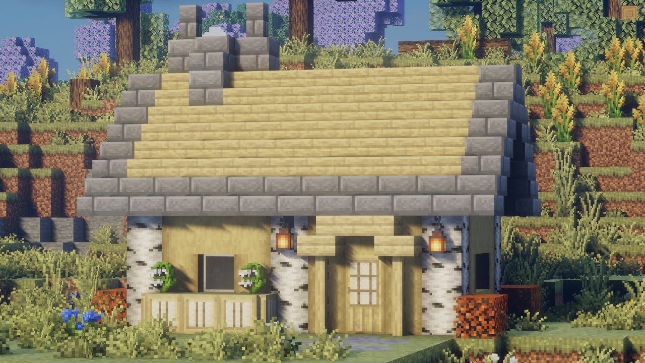 Minecraft | How to Build a Birch House | Tutorial - YouTube