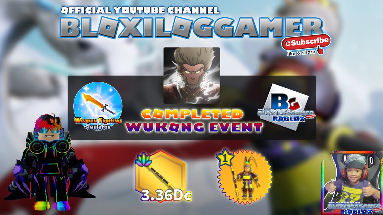 Completed Wukong Event in 5 Days Weapon Fighting Simulator ...