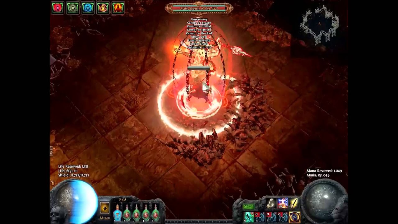 PoE [2.2] Yalani's Low Life Righteous Fire Build - Atziri - YouTube