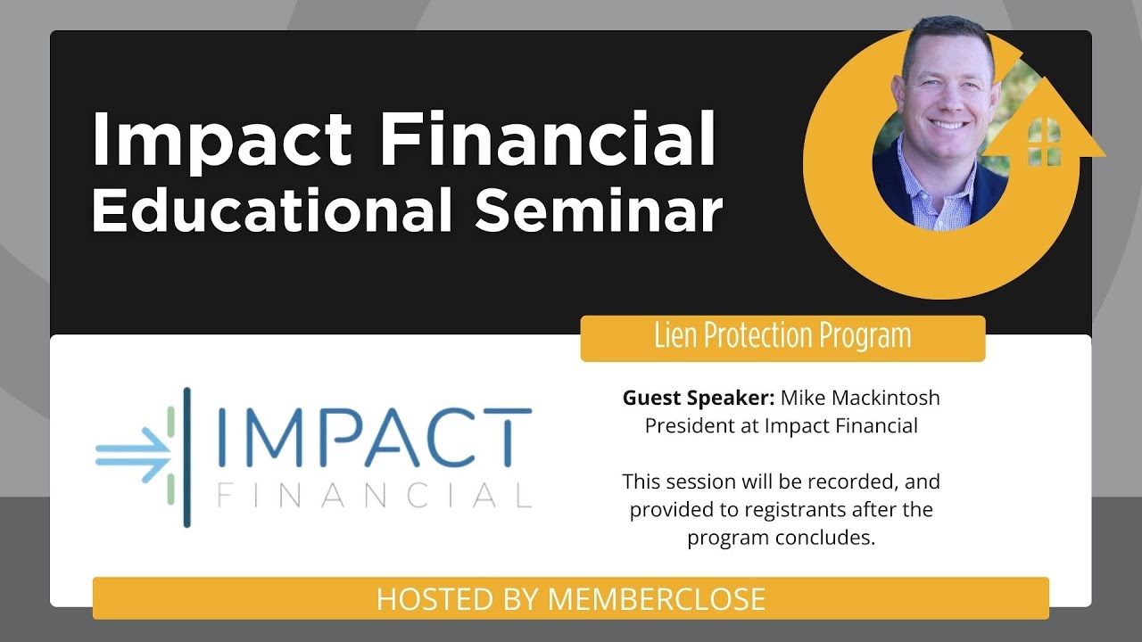 Impact Financial with Mike Mackintosh | Educational Seminar - YouTube
