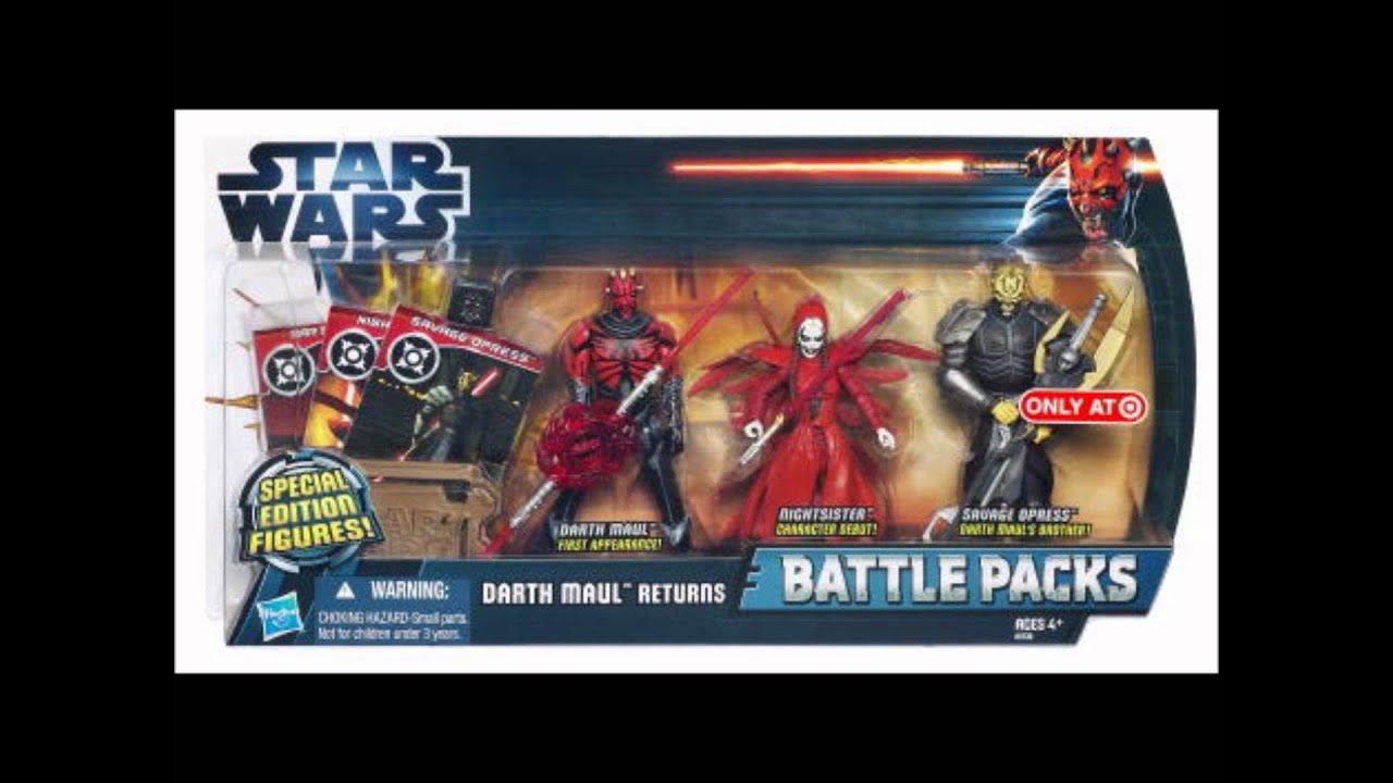 Star Wars The Clone Wars Darth Maul Returns Figure Battle Pack - YouTube