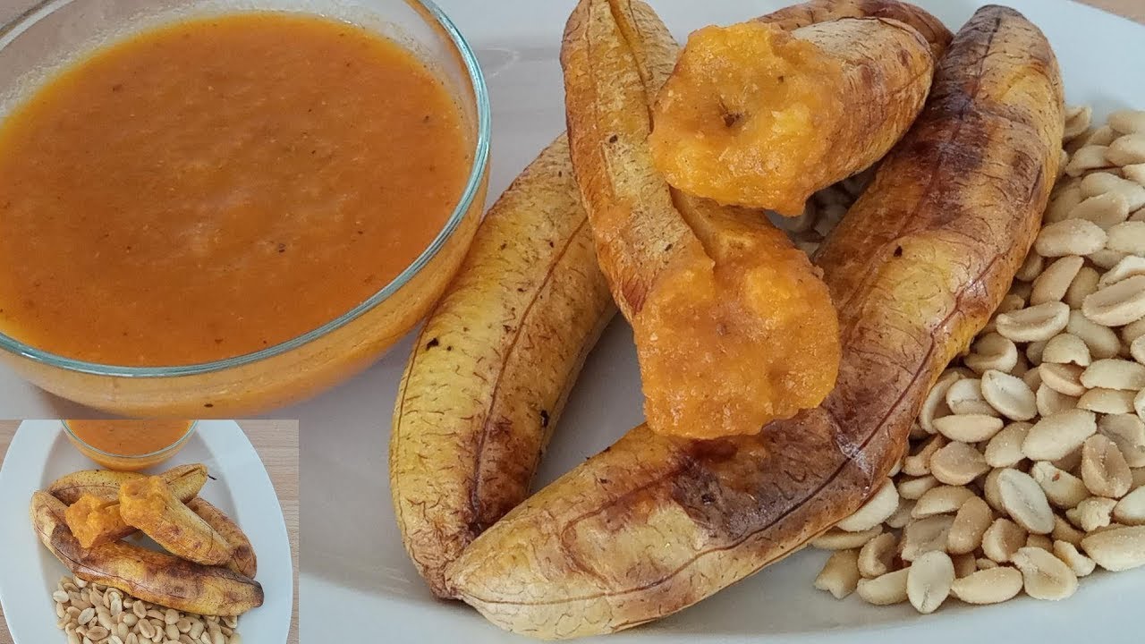 BOLI NIGERIAN FOOD|ROASTED PLANTAIN WITH PEPPER SAUCE|BOLE RECIPE ...