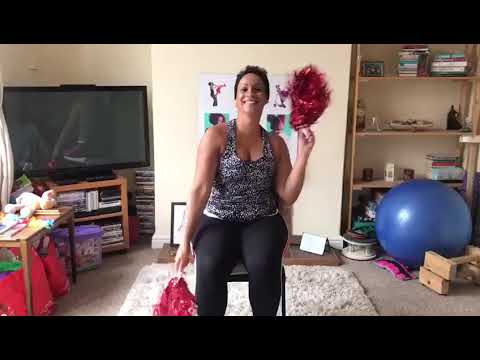Susan Chair Based Exercises with pom poms - YouTube