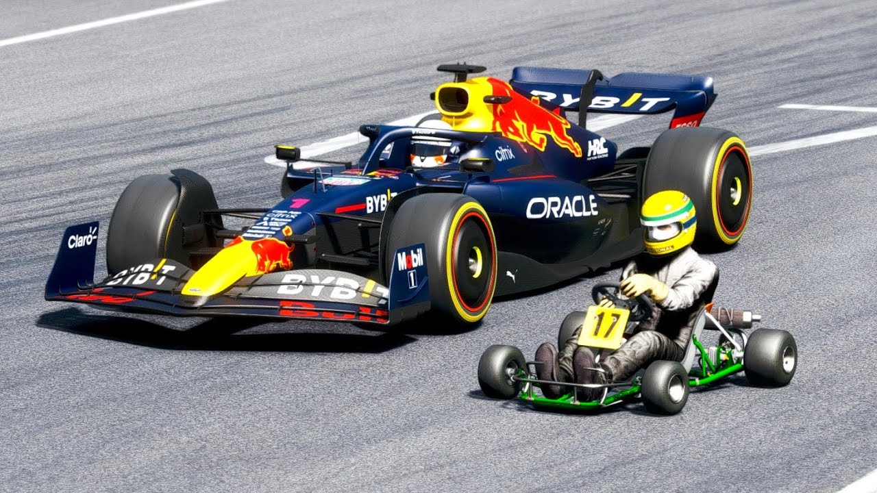Red Bull F1 2022 vs Ayrton Senna Go Kart 1978 - Interlagos - YouTube
