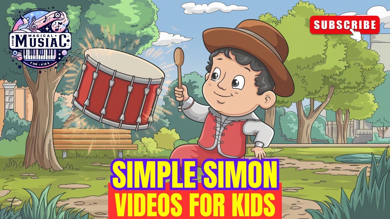 🎩 Simple Simon - Classic Nursery Rhyme for Kids 🎶 Children's Songs Fun ...