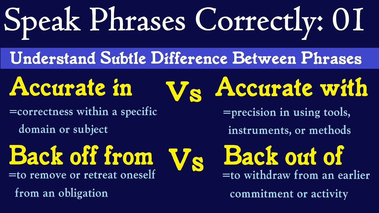 Speak Phrases Correctly | Correct fluent Speech | Learn English ...