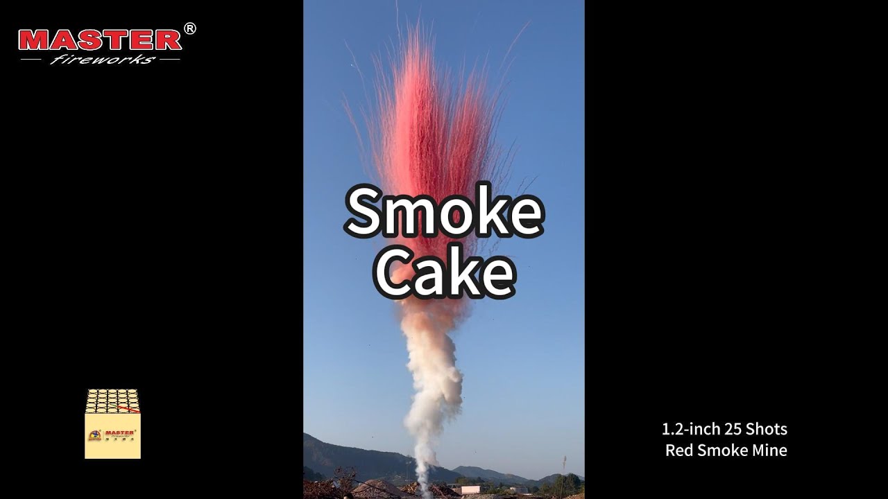 1.2-inch 25 Shots Red Smoke Mine #Smoke #fireworks #fireworkstesting ...
