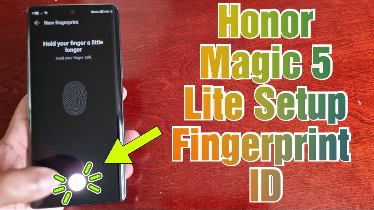 Honor Magic 5 Lite How to Setup Fingerprint ID As Lockscreen Security ...
