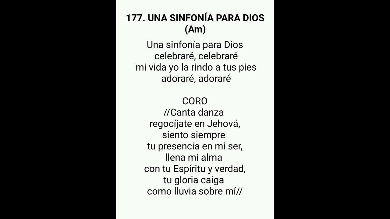 CORO 177. UNA SINFONÍA PARA DIOS Acordes - Chordify