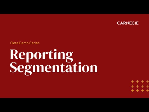 Slate Demo | Reporting Segmentation in Slate - YouTube