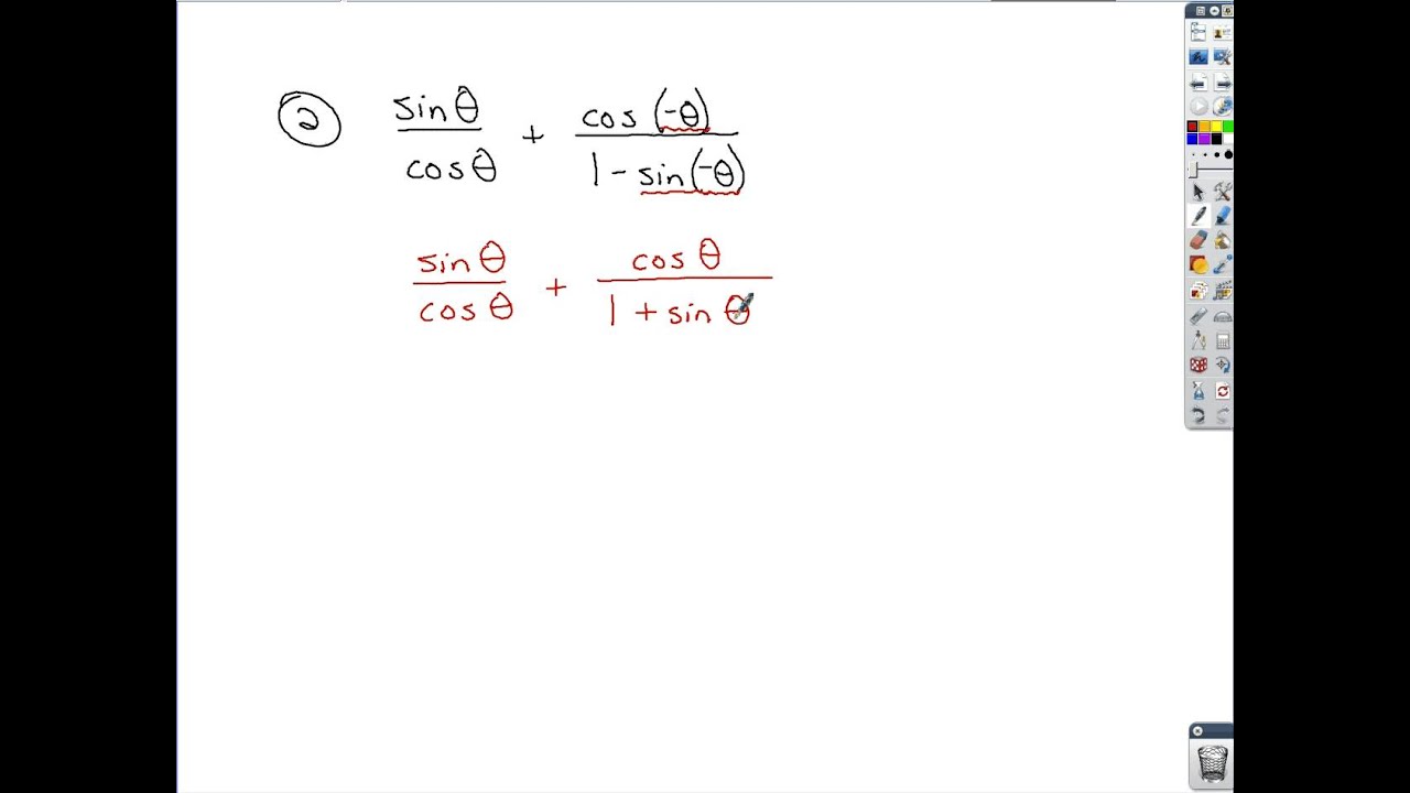 Trigonometry Simplifying Trig Expressions Youtube