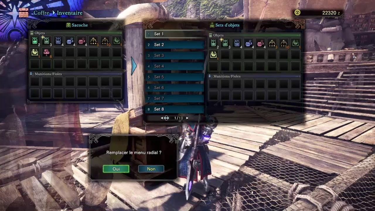 Live MHW Iceborn, Le menu Radial et les presets d'inventaire - YouTube