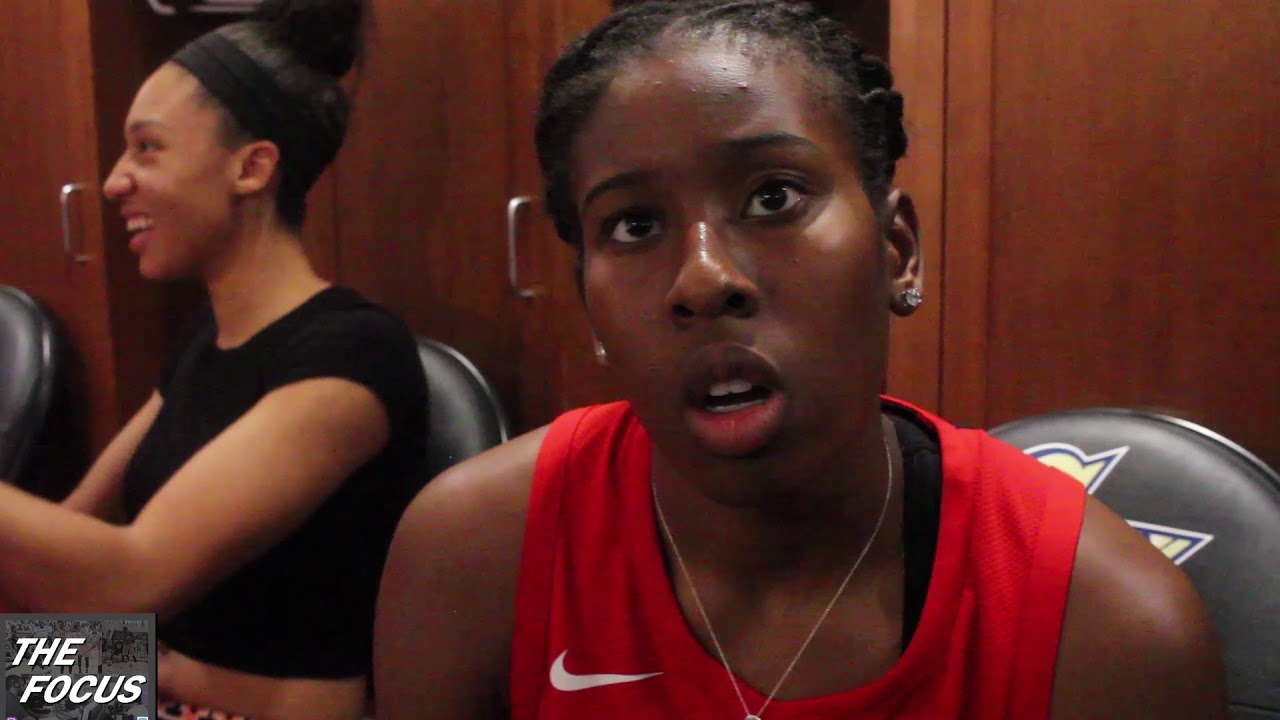 WNBA Playoffs- Washington Mystics vs LA Sparks - Ariel Atkins Post game ...