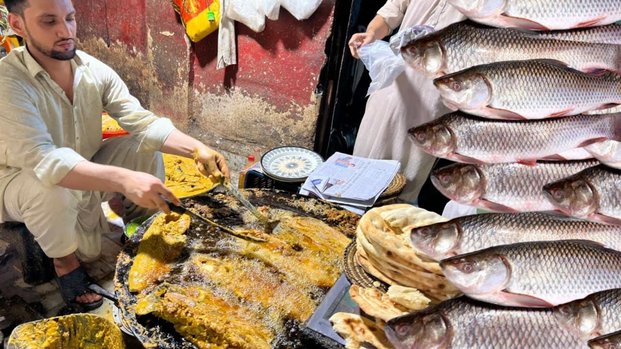 Peshawari Tawa Fish Fry | Most Unique Style Street Fish Fry | Pakistani ...