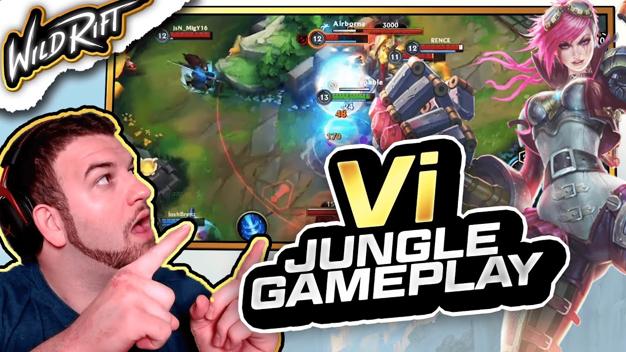 BEST JUNGLE in Wild RIft?! (Vi Full Gameplay + English Commentary ...