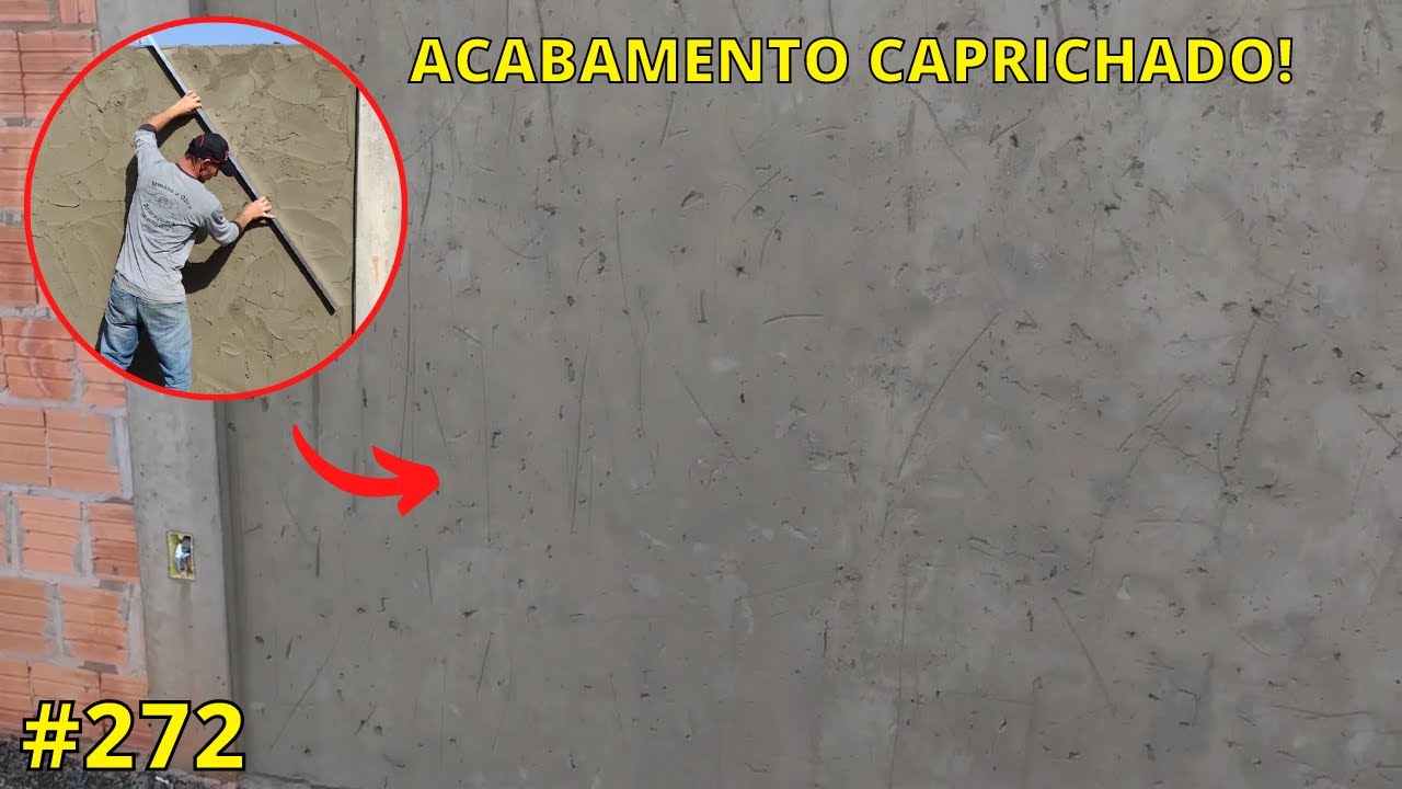 #272- Acabamento com REBOCO SARRAFEADO - YouTube