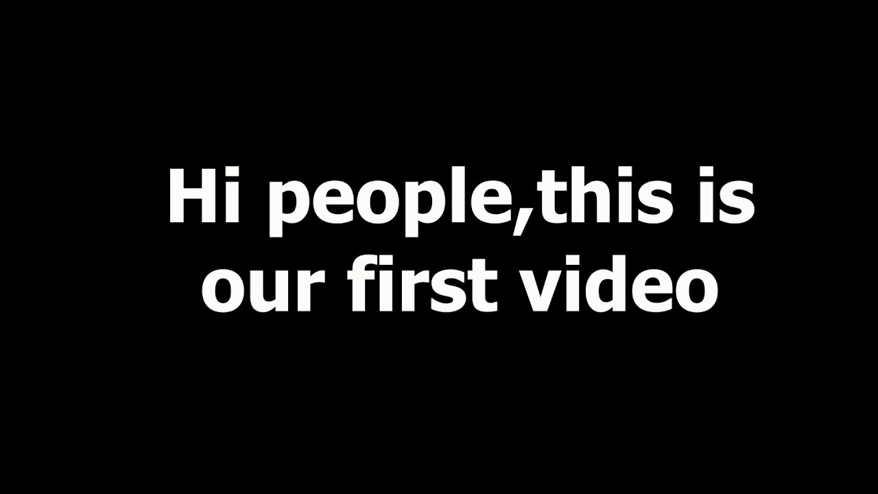 Our first video - YouTube