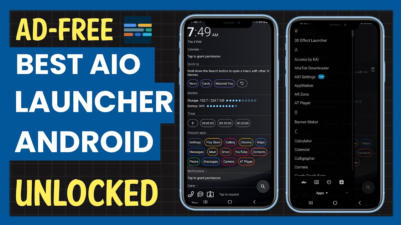 Best Free AIO Launcher App for Android - YouTube